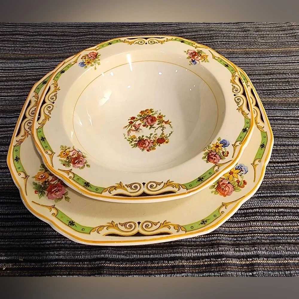 Dining | Vintage 192s Wh Grindly Co The Astoria Windsor Plate Bowl Sets ...